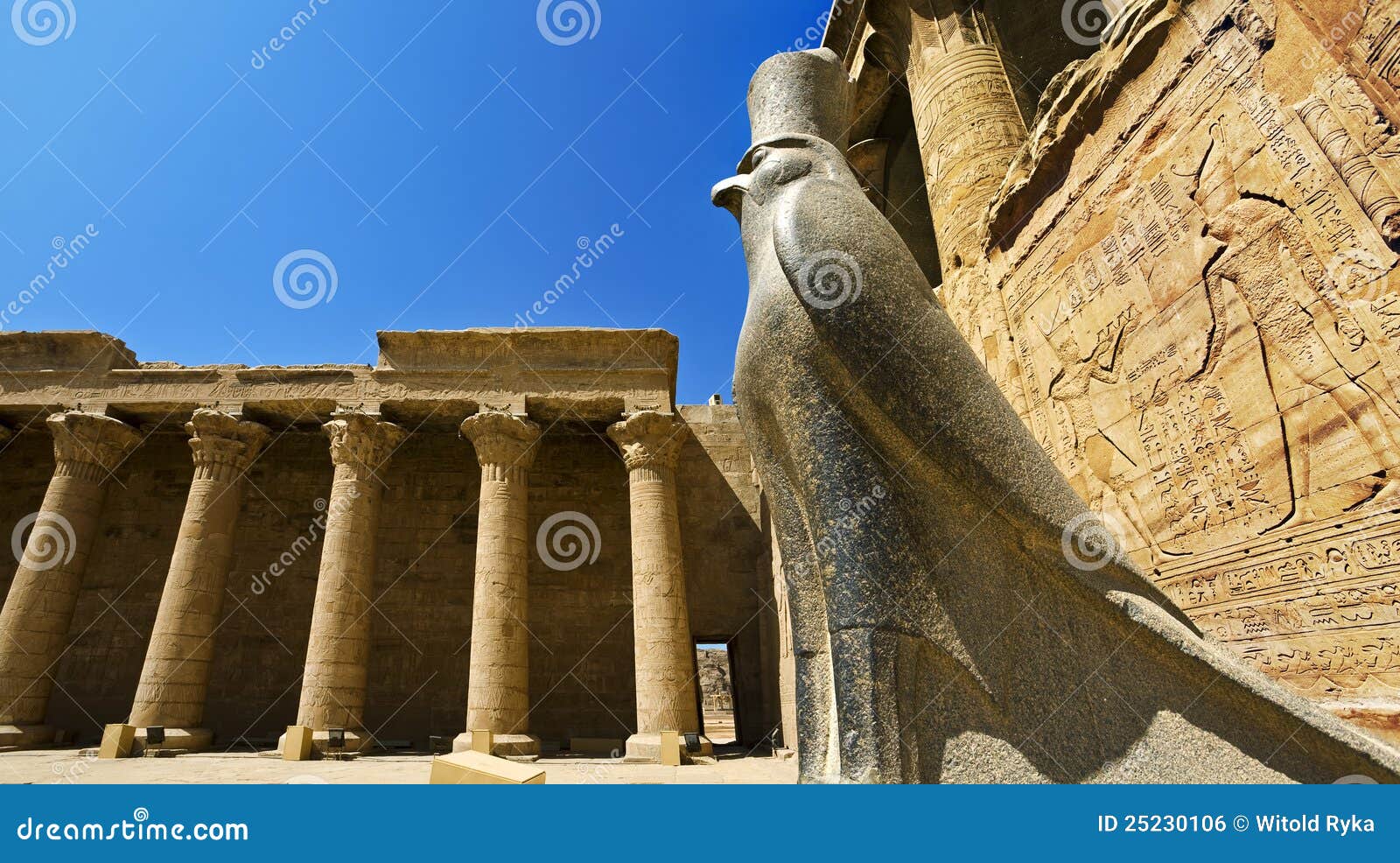Temple of Edfu stock photo. Image of horus, relief, stone - 25230106