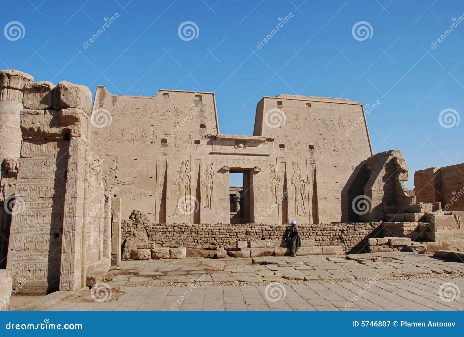 The temple of Edfu, Egypt stock image. Image of egypt - 5746807