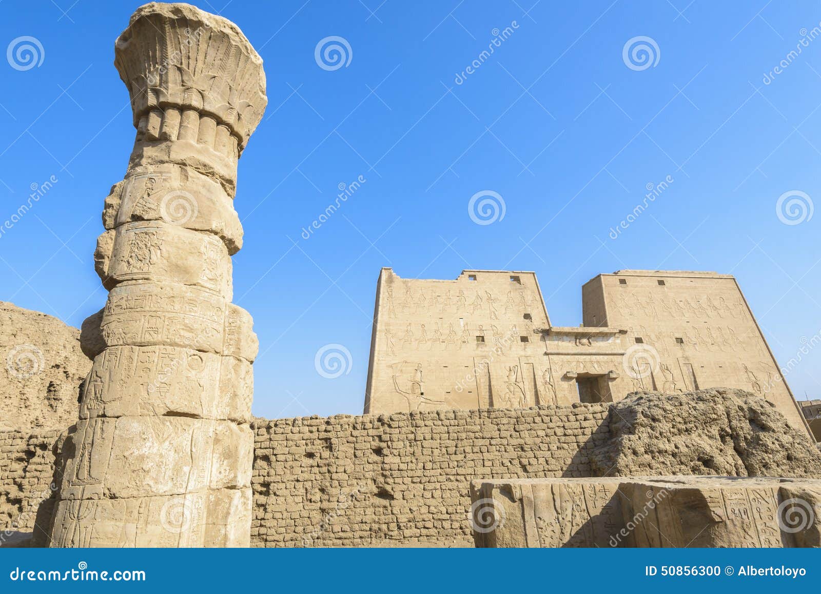 Temple of Edfu, Egypt stock photo. Image of landmark - 50856300