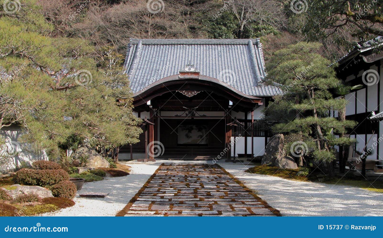 Temple entrance stock image. Image of stone, autumn, trees - 15737