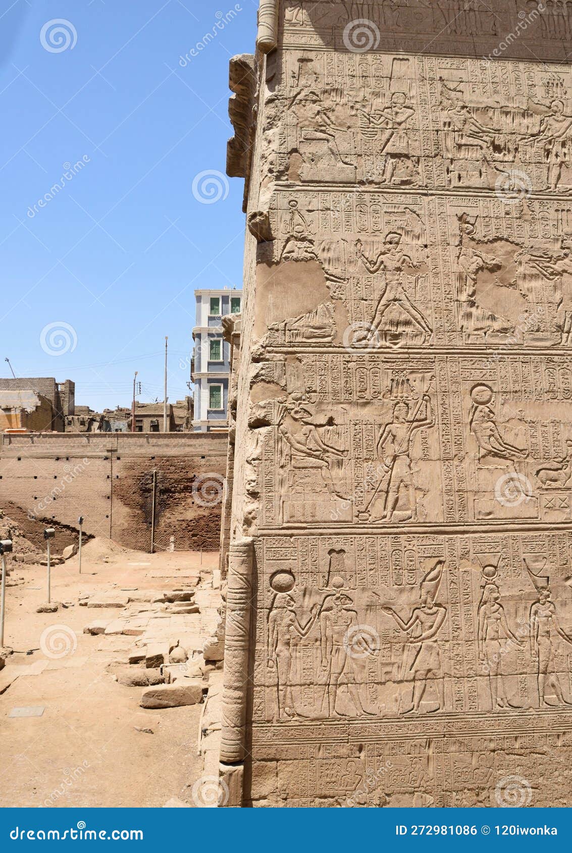 Temple in Esna, Egypt stock photo. Image of history - 272981086
