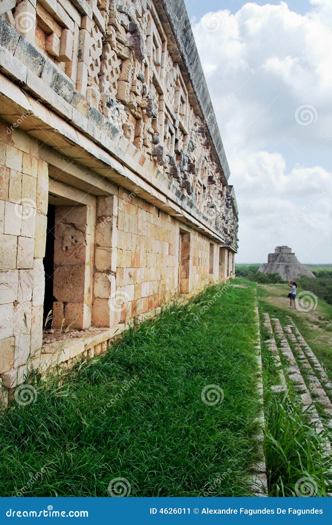Temple Facade in Uxmal Yucatan Mexico Stock Image - Image of peninsula ...