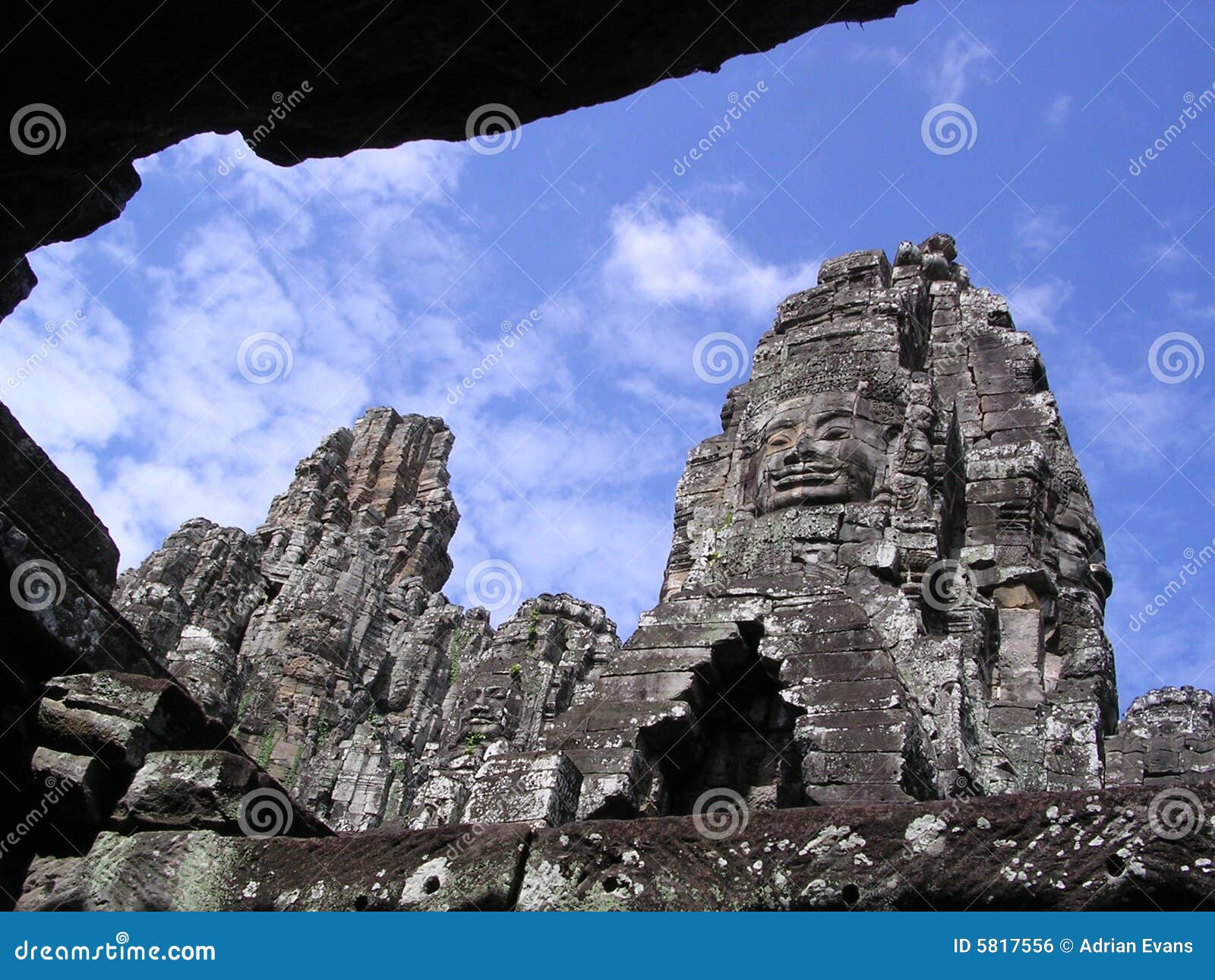 Temple faces stock photo. Image of stone, heads, tombs - 5817556