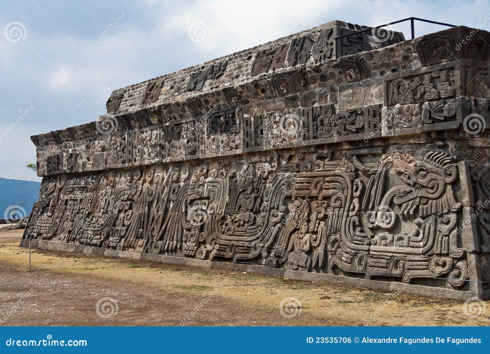 The Temple of the Feathered Serpent Xochicalco Stock Photo - Image of ...