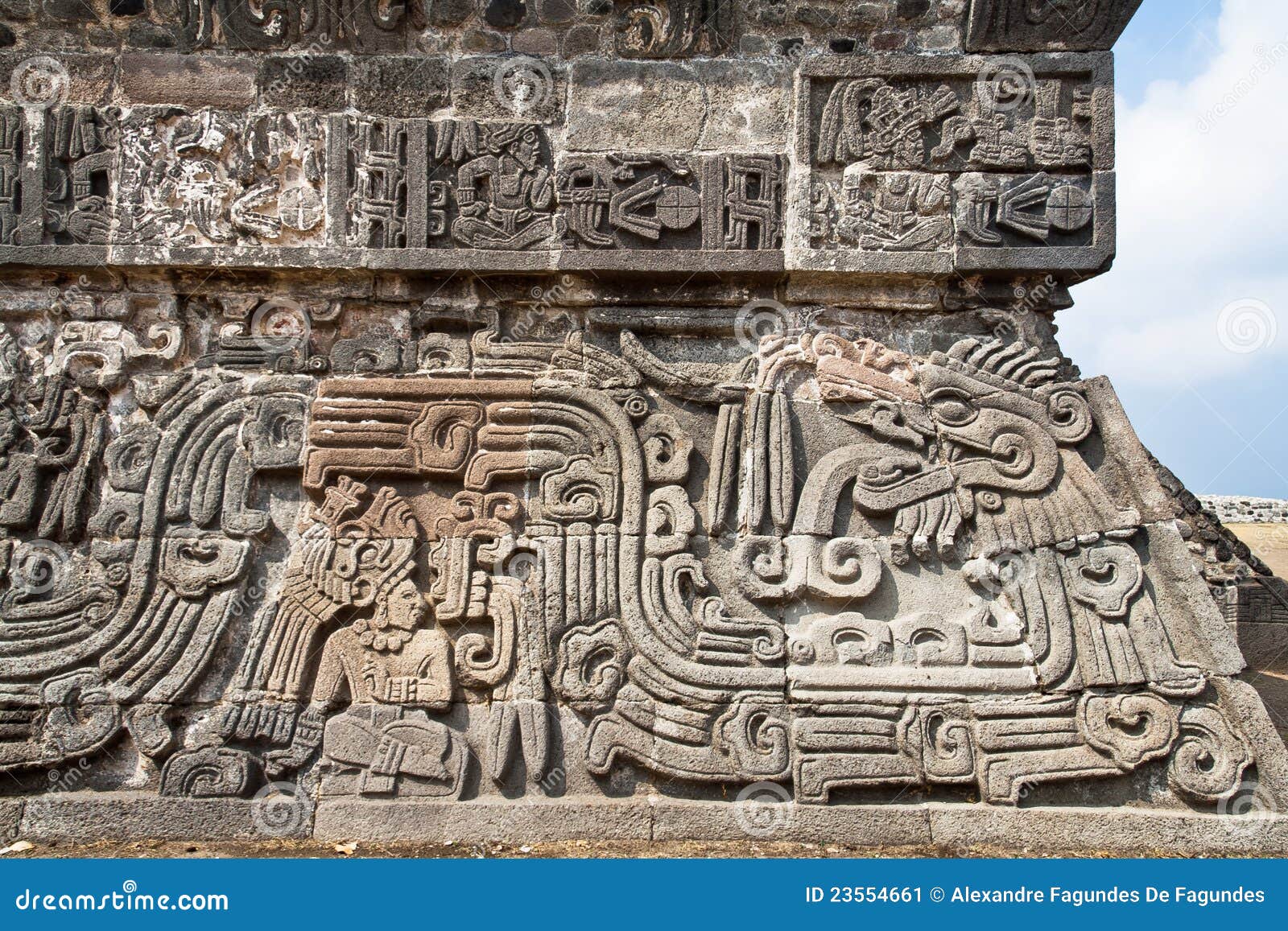 Temple Of The Feathered Serpent, Quetzalcoatl, In Teotihuacan, Mexico ...