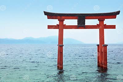 Temple Gate on the Lake Biwa Stock Image - Image of asia, entrance ...