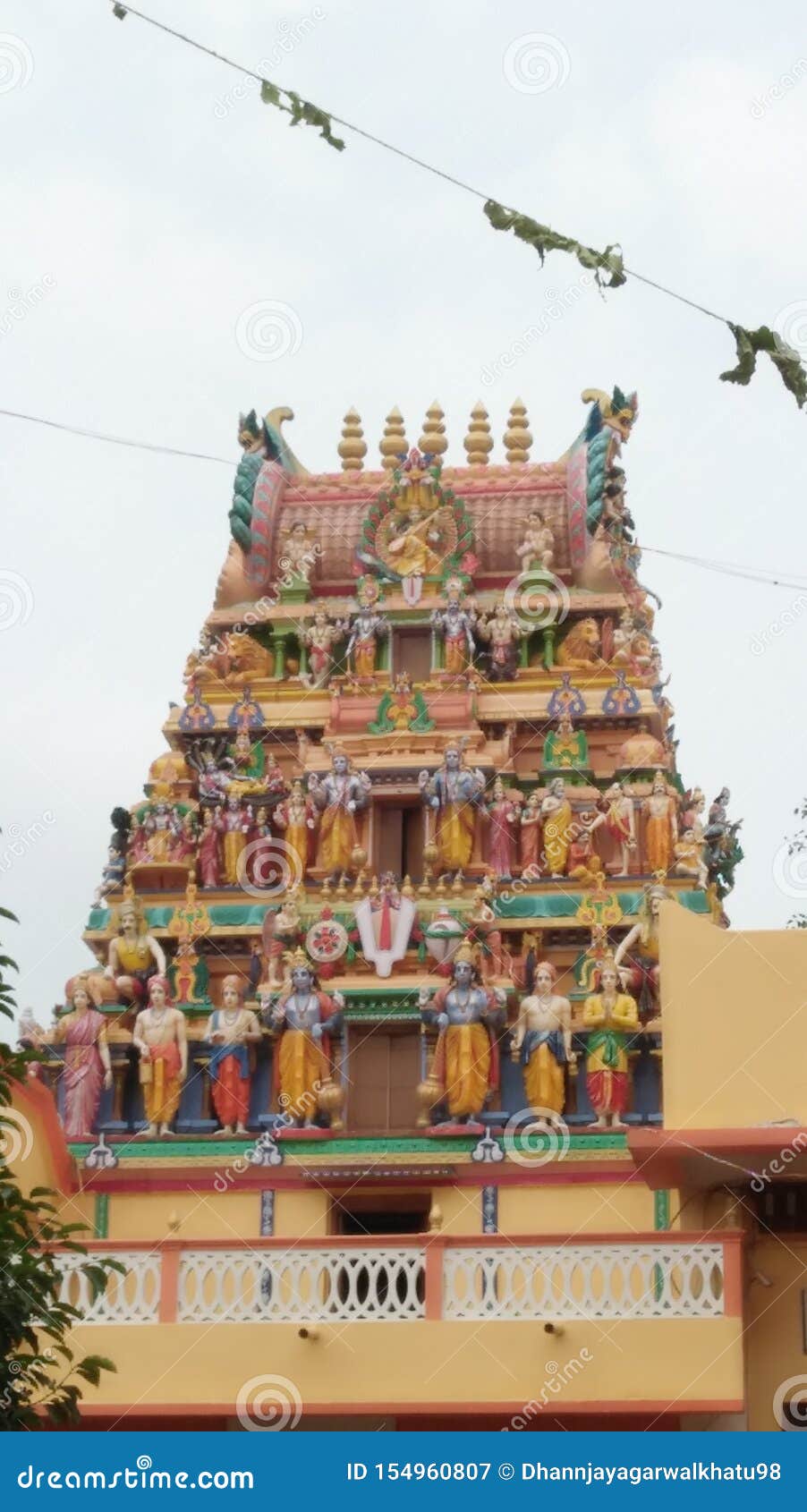 Temple gate with many gods stock image. Image of attractive - 154960807