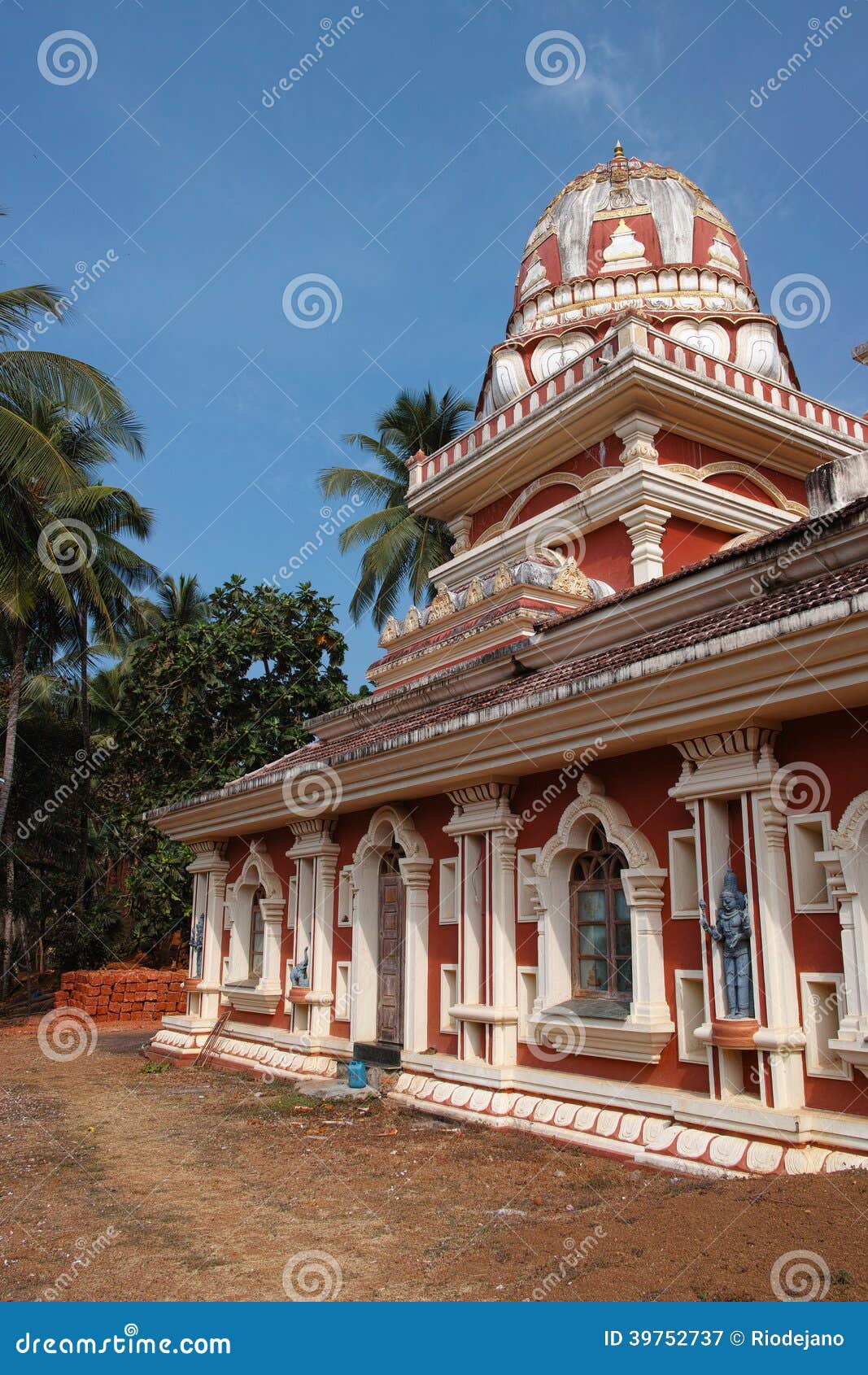 Temple in Goa, India stock image. Image of devasthan - 39752737