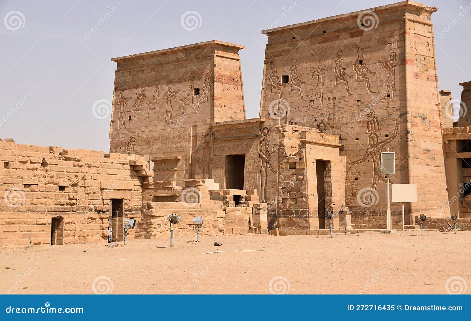 Temple of God Horus (Edfu, Egypt) Stock Image - Image of ruins, wall ...