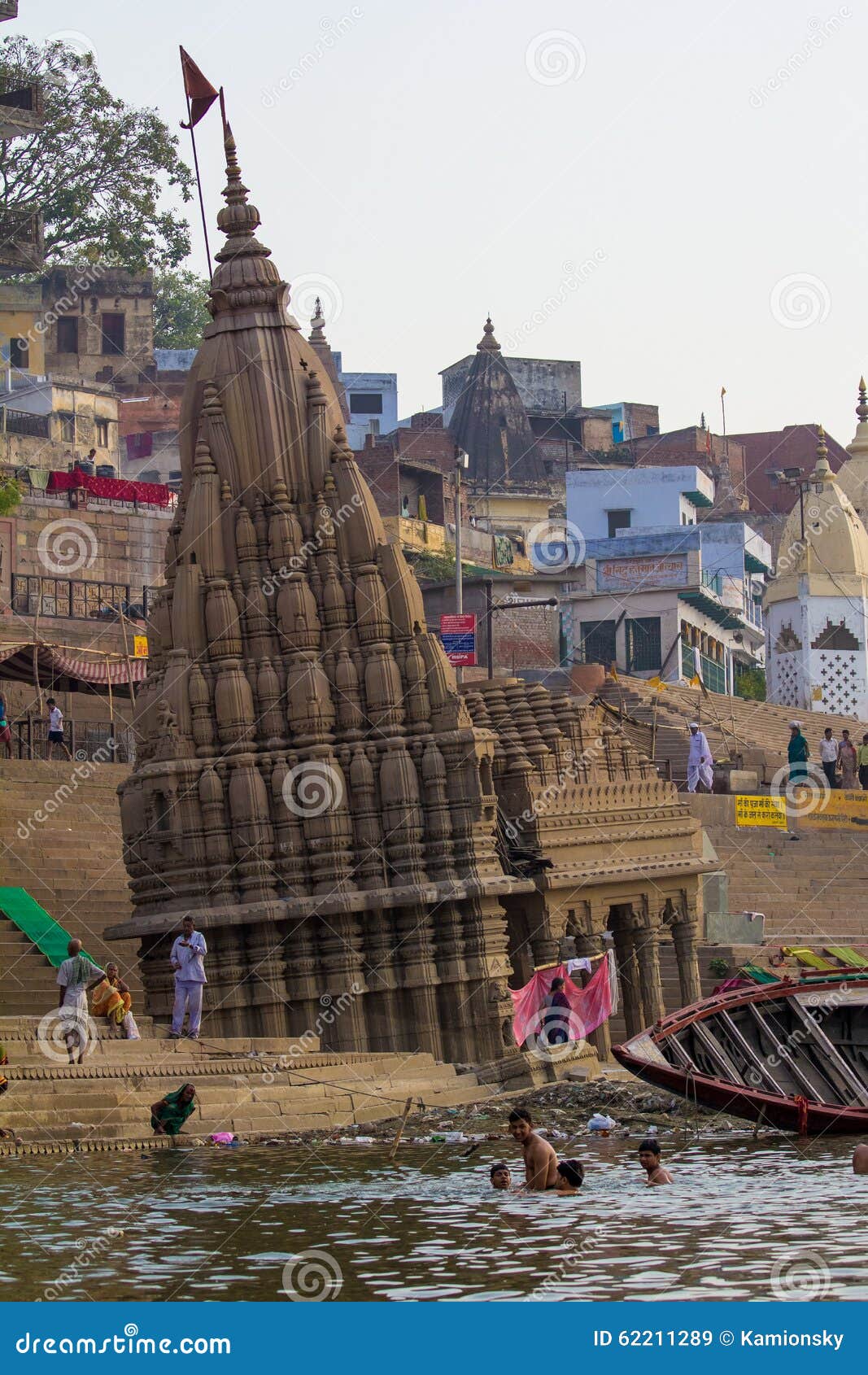 The Temple of the God Yama Varanasi, Ganges Editorial Stock Image ...