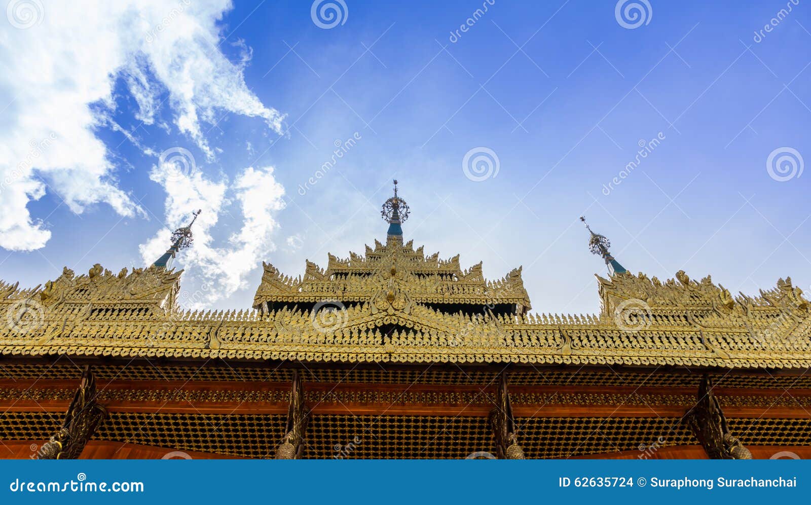 Temple gold roof stock photo. Image of design, travel - 62635724