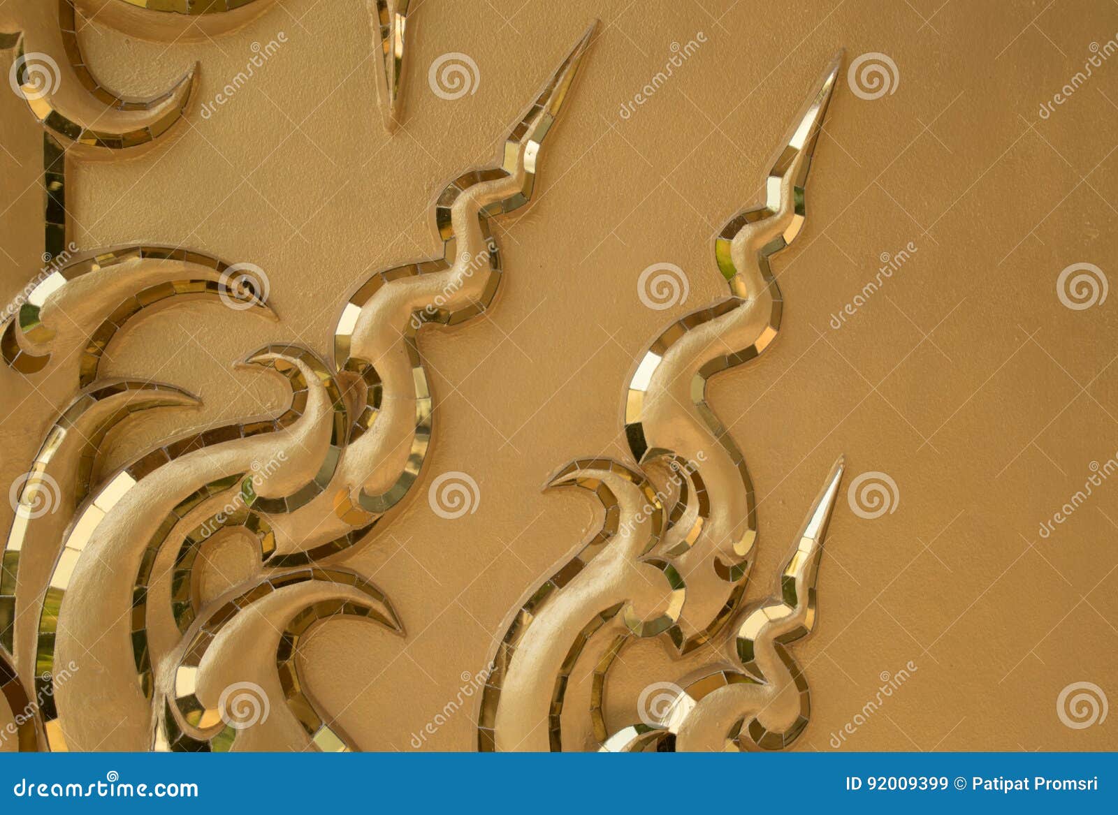 Temple golden wall art stock image. Image of temple, decoration - 92009399