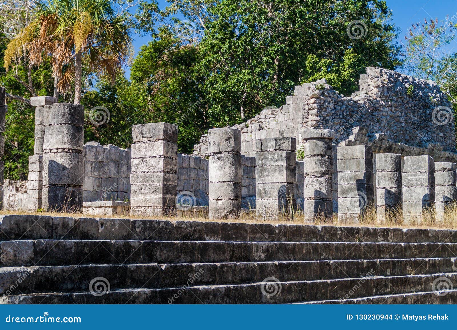 Temple Group Of The Thousand Columns In The Mayan Archeological Site ...