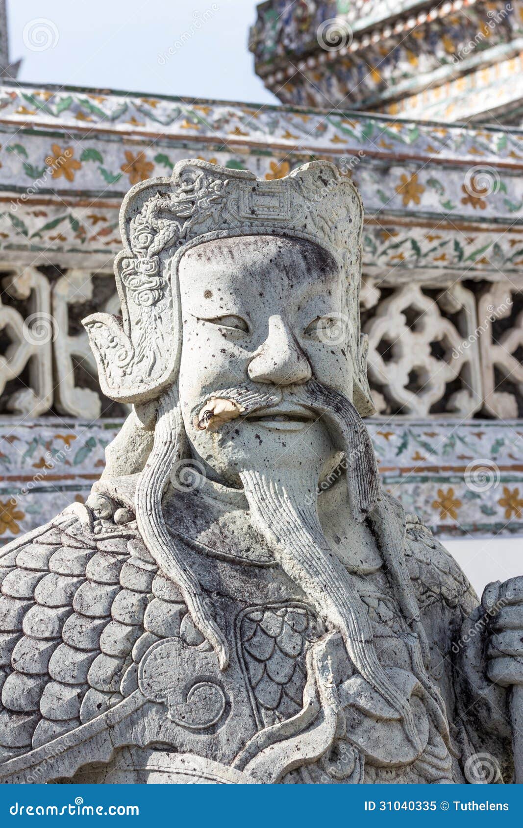 Temple Guard Statue in Wat Arun Stock Image - Image of oriental, figure ...