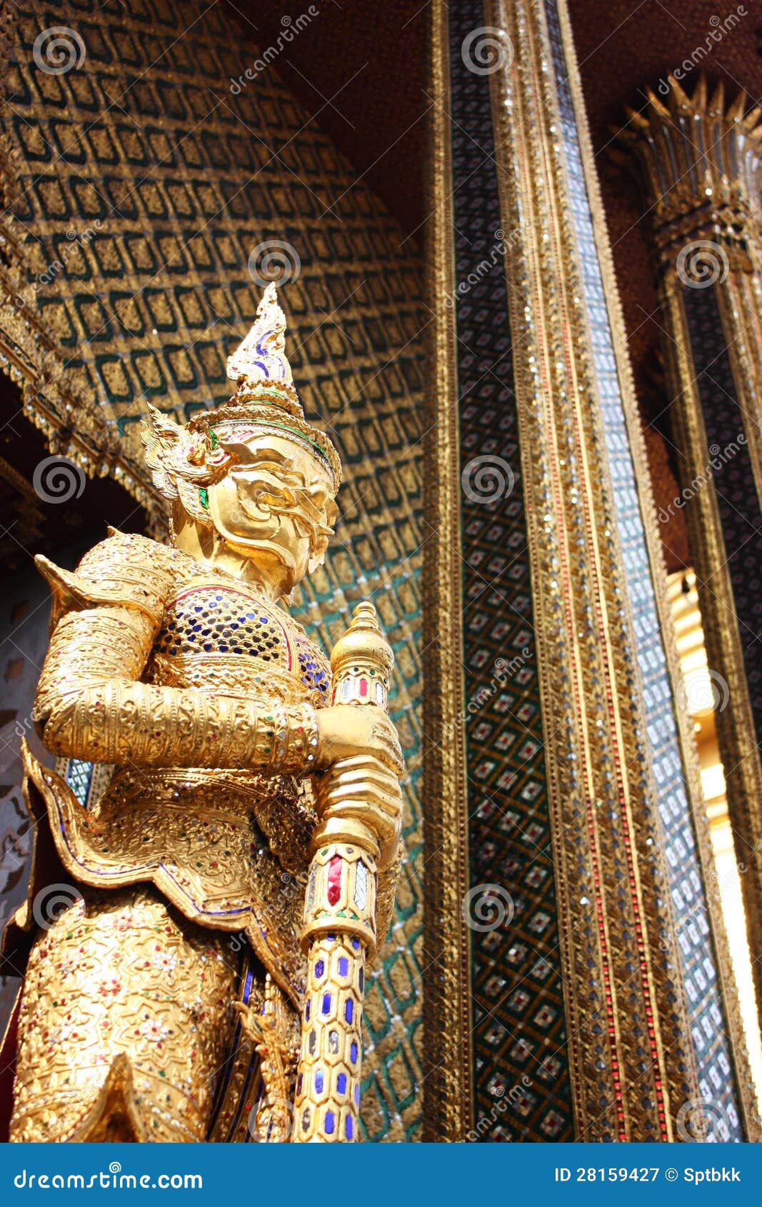 Temple Guardian stock image. Image of bangkok, giant - 28159427