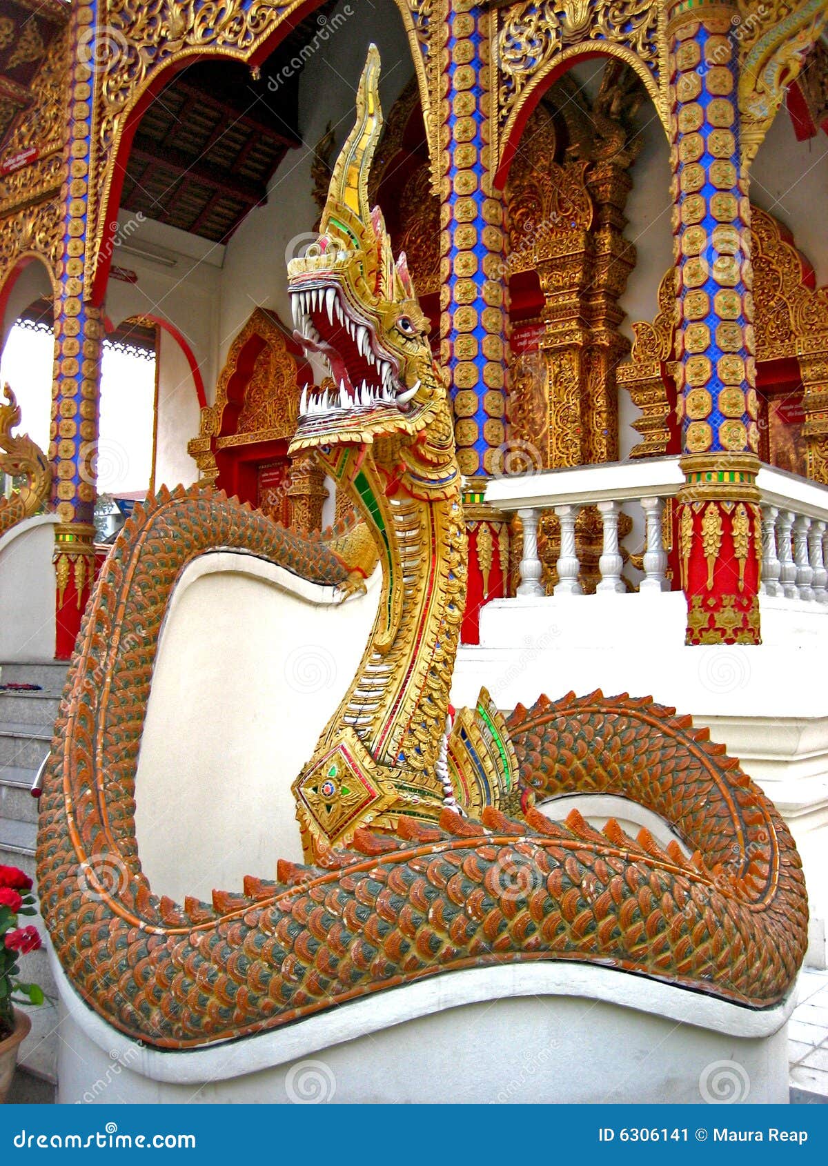 Temple guardian stock image. Image of asia, naga, color - 6306141