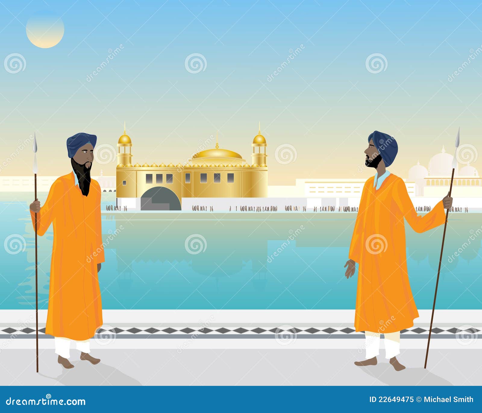 Temple guards stock vector. Illustration of pilgrimage - 22649475