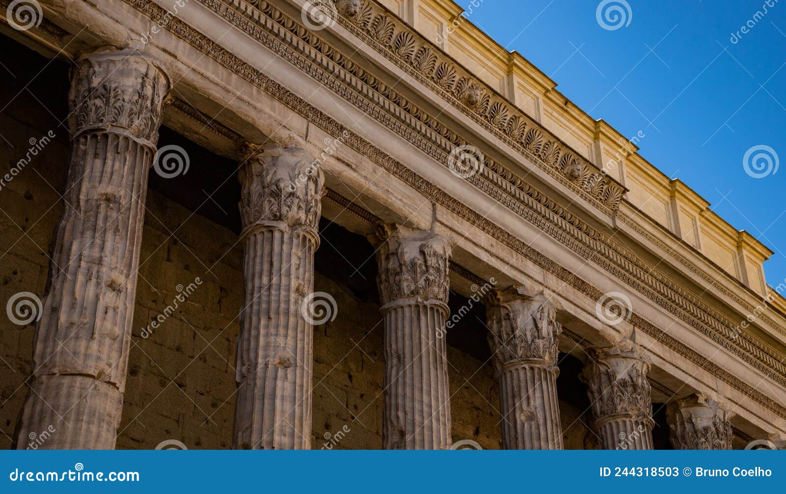 Temple of Hadrian stock image. Image of colonnade, columns - 244318503