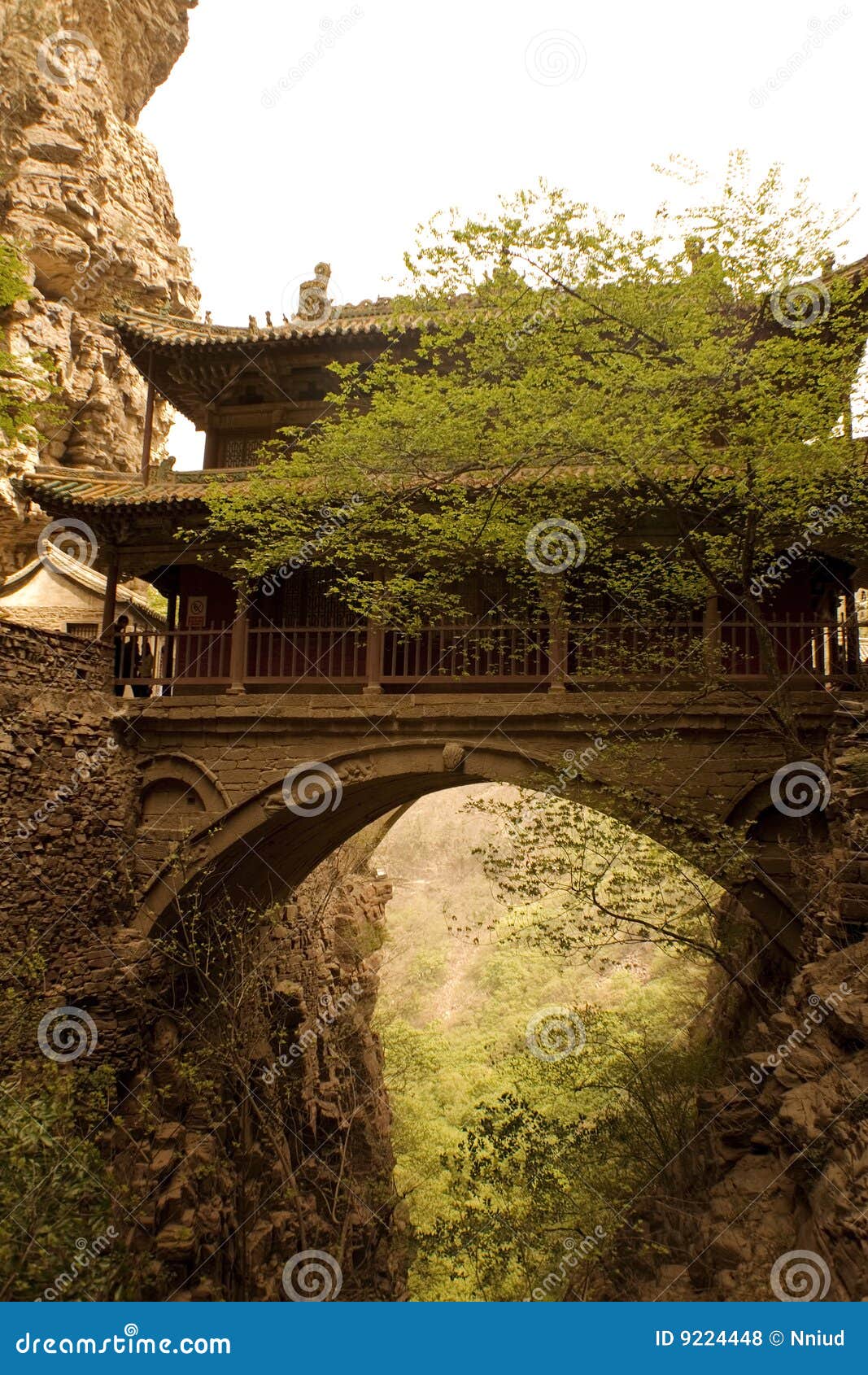 Temple Hanging Over a Deep Chasm Stock Photo - Image of balcony, canyon ...