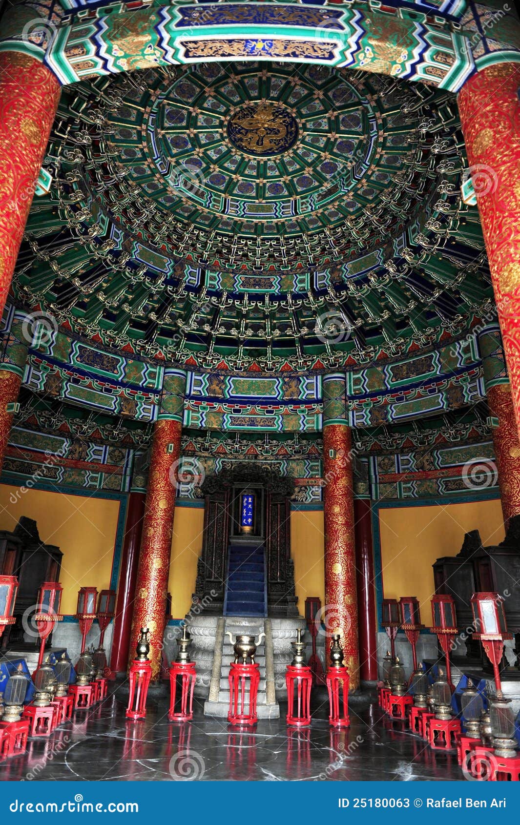 Temple of Heaven Interior stock image. Image of famous - 25180063