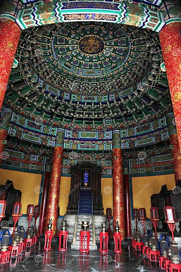 Temple of Heaven Interior stock image. Image of famous - 25180063
