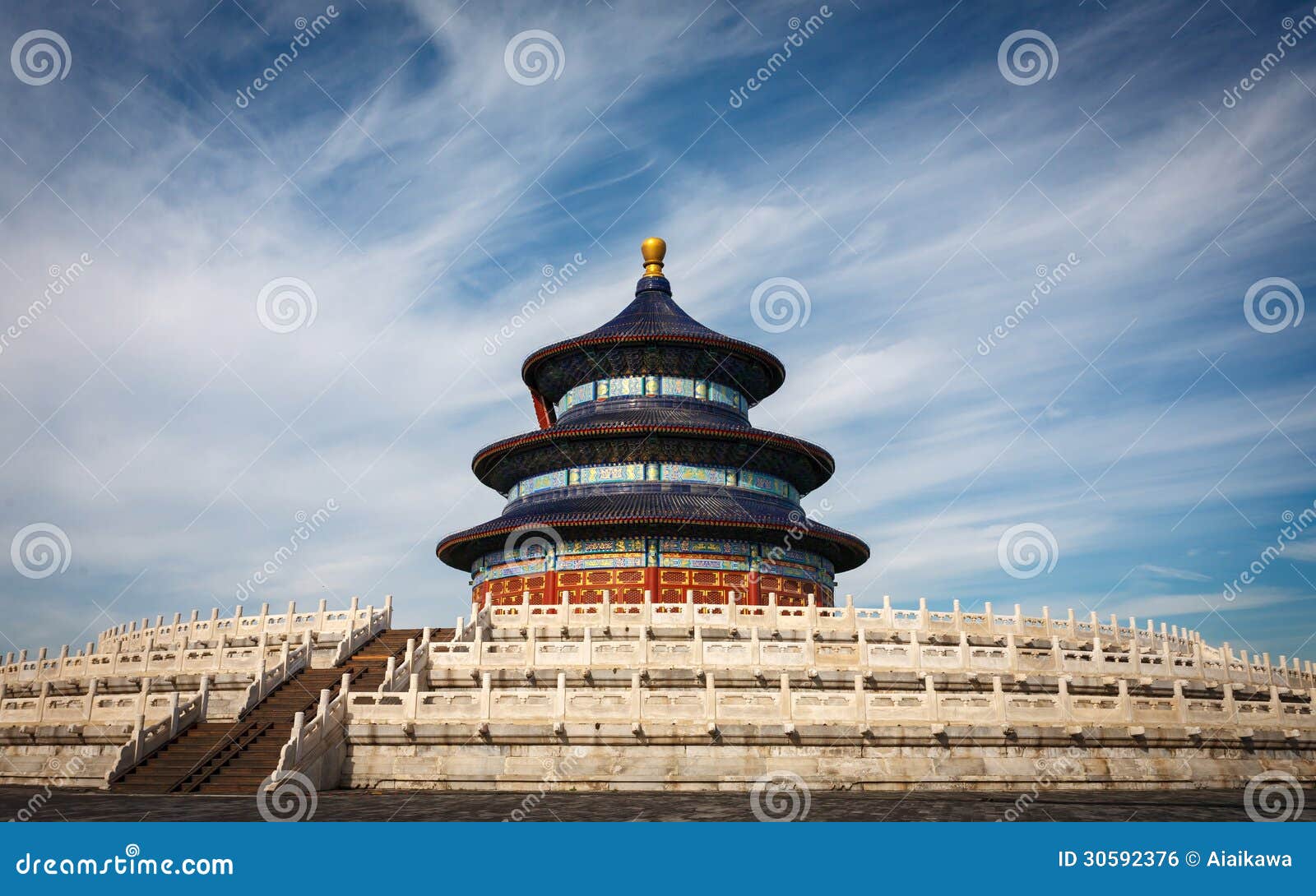 Temple of Heaven from Side View Stock Photo - Image of building ...