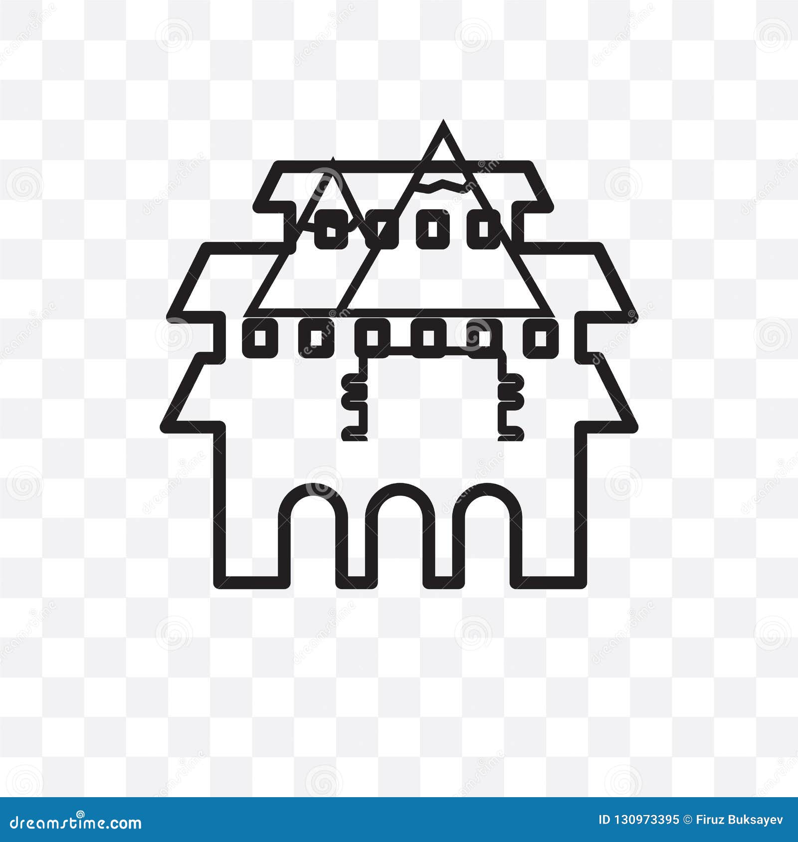 Temple of Heaven Vector Linear Icon Isolated on Transparent Background ...