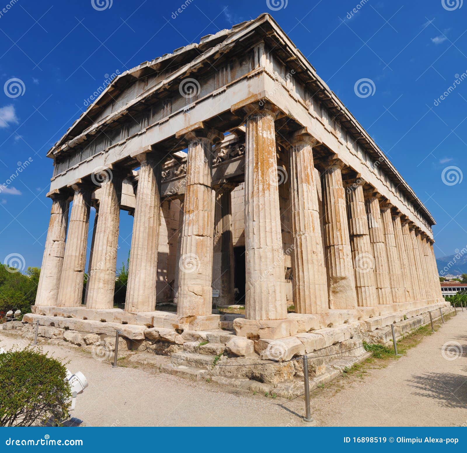 The temple of Hephaestus stock image. Image of column - 16898519