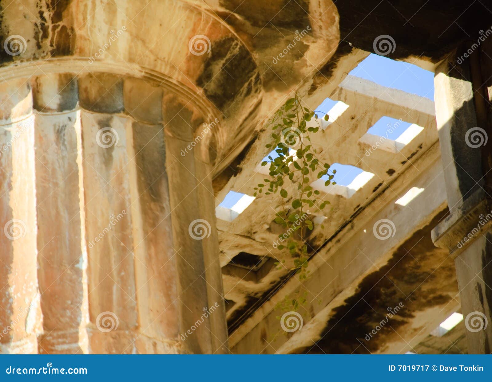 Temple of Hephaestus Ceiling Stock Image - Image of ancient, greece ...