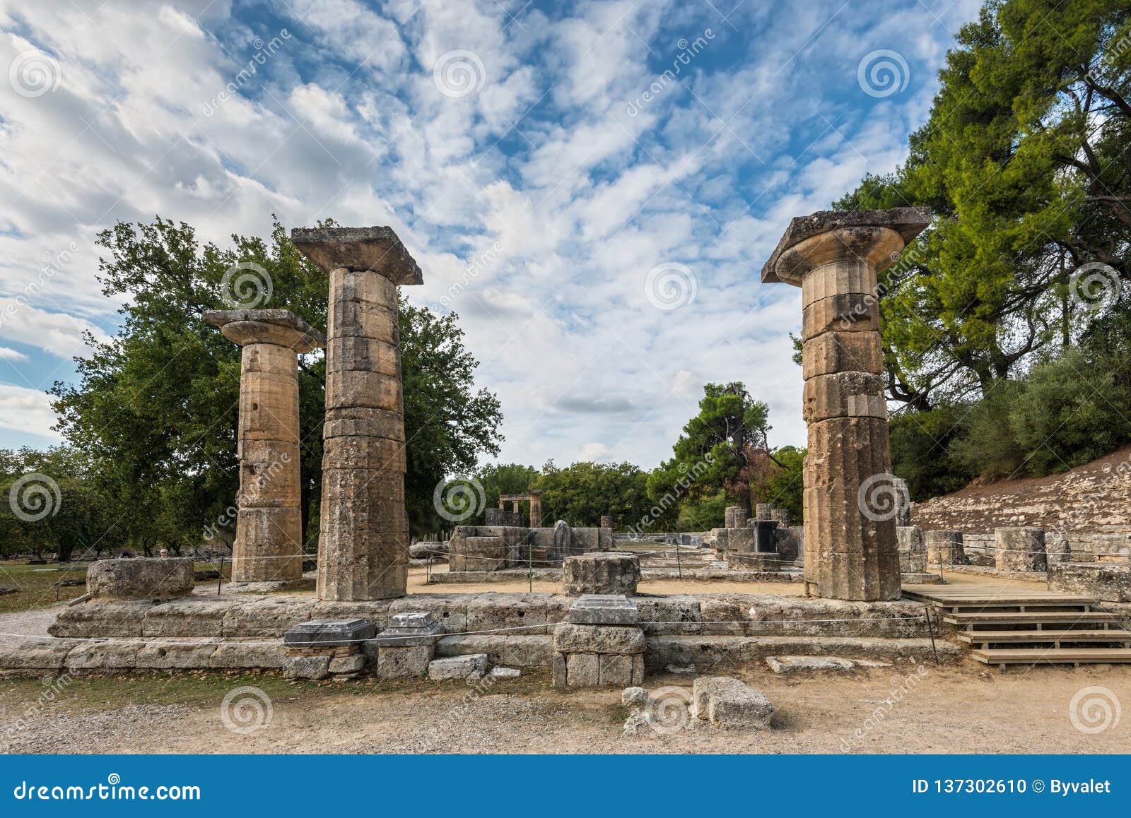 Temple of Hera, Olympia stock photo. Image of hellenic - 137302610
