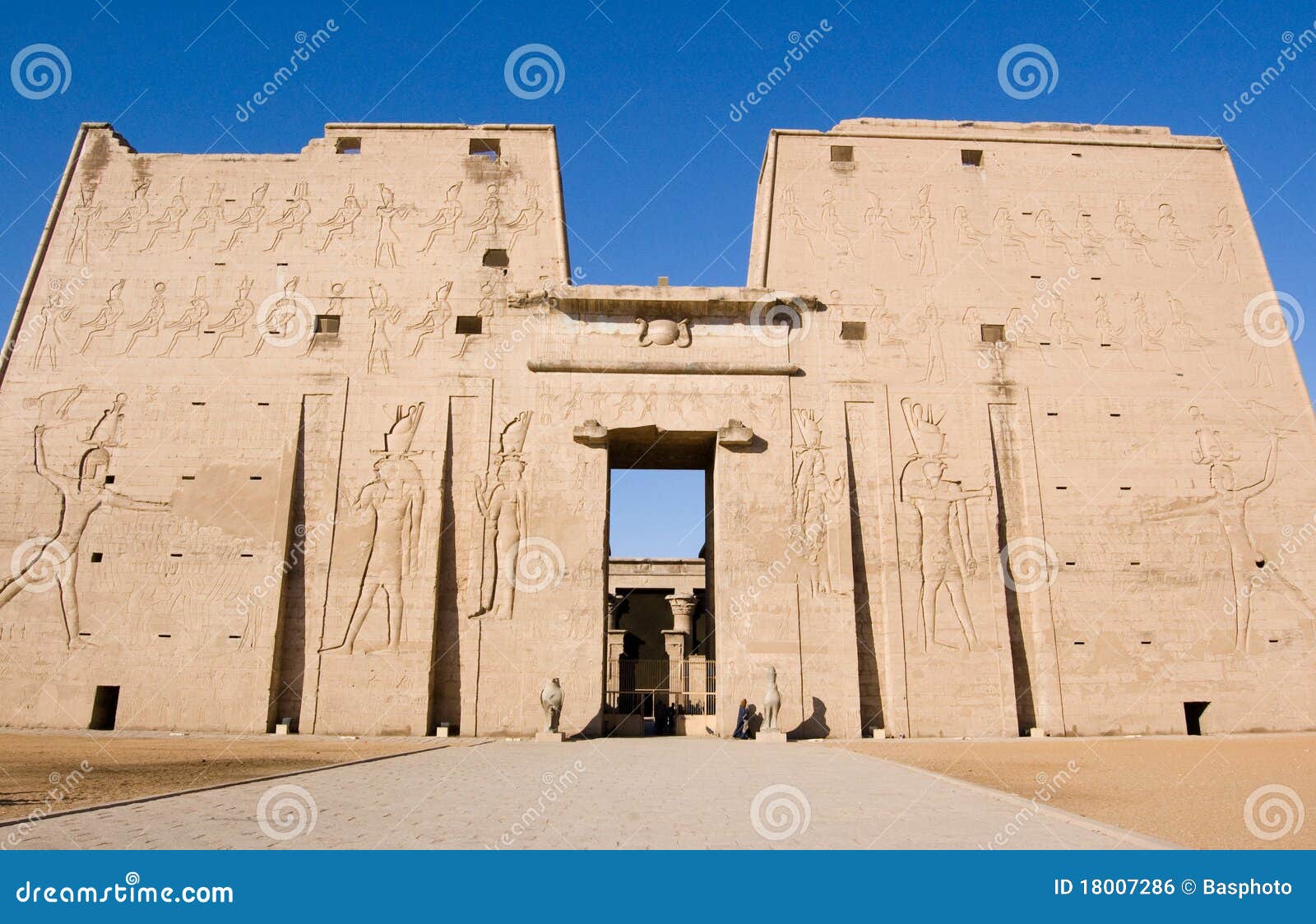 Temple of Horus, Edfu, Egypt Stock Photo - Image of horizontal, temple ...