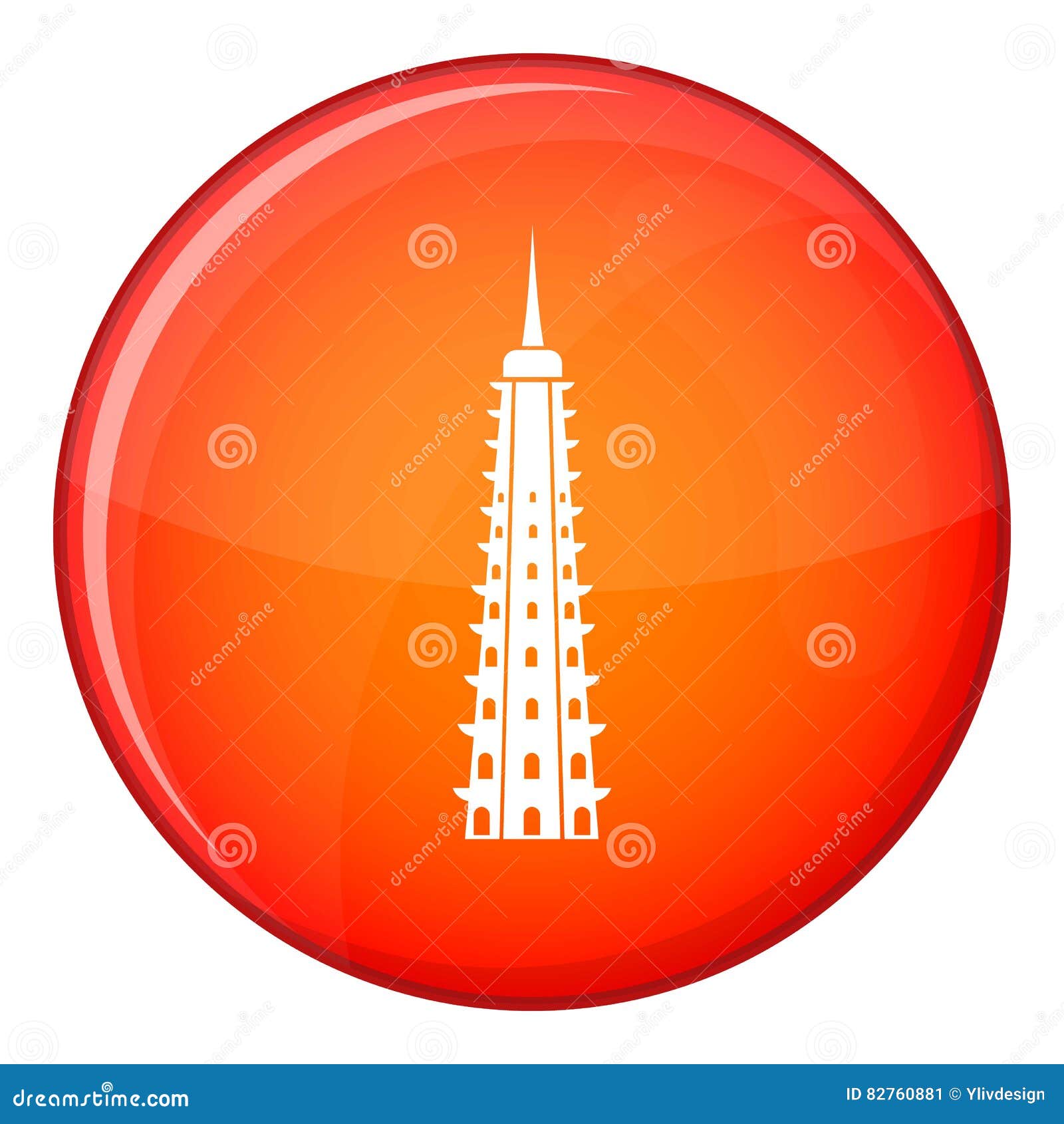 Temple icon, flat style stock vector. Illustration of historic - 82760881