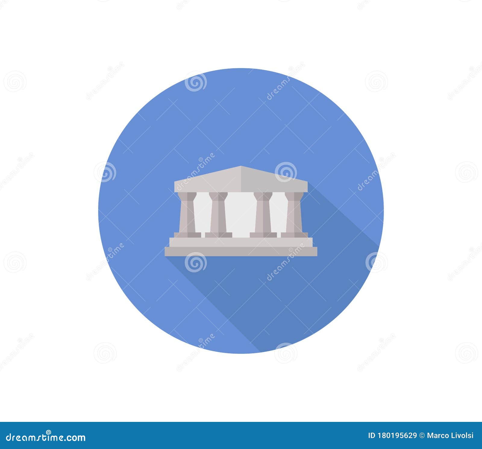Temple Icon Illustrated in Vector on White Background Stock ...