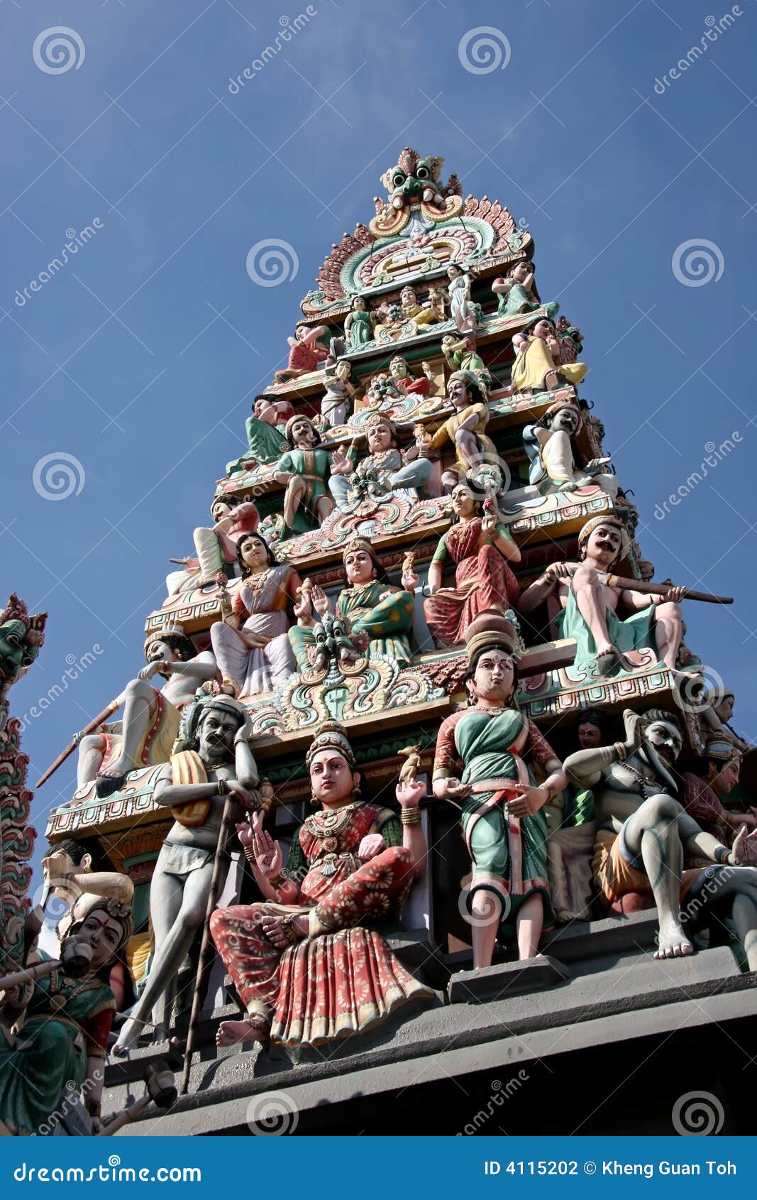 Temple indou photo stock. Image du dévouement, fleuri - 4115202