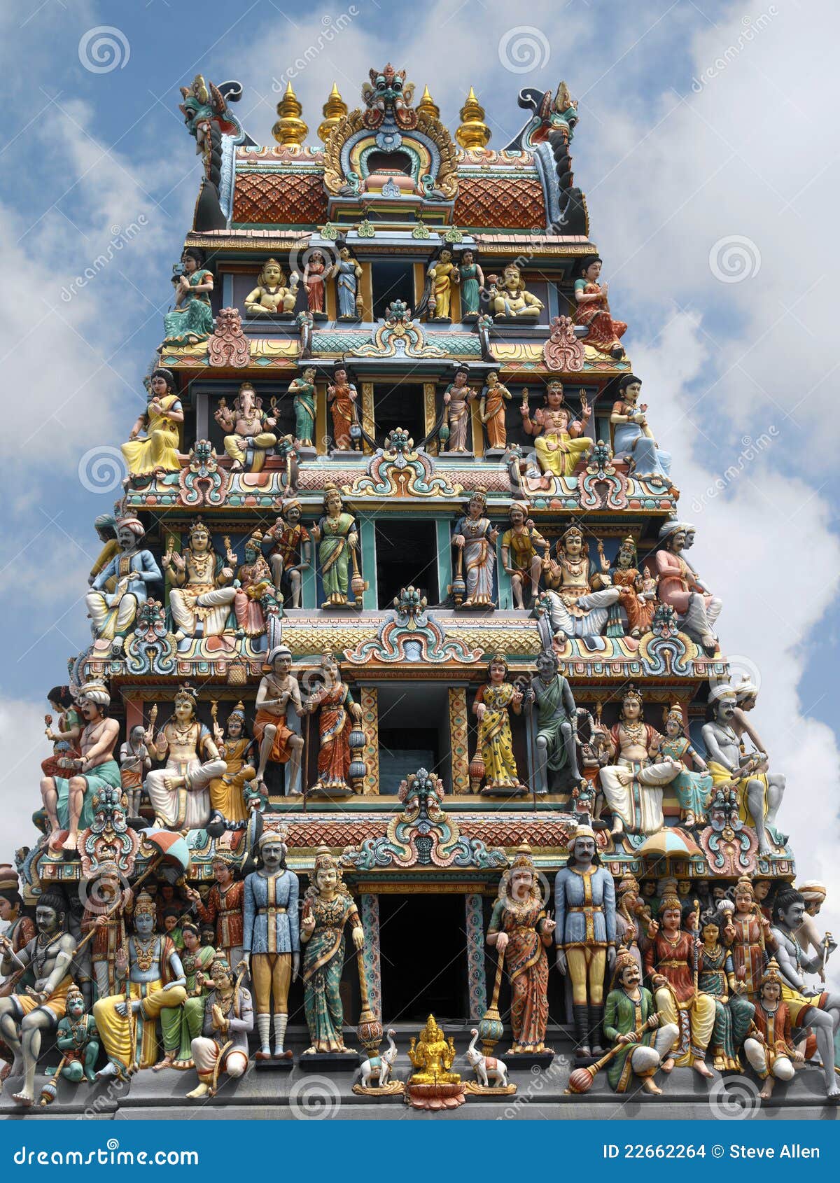 Temple Indou De Sri Mariamman - Singapour Photo stock - Image du temple ...