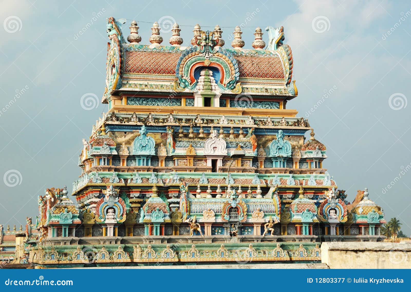 Temple Indou De SriRangam Dans Tiruchirapalli, Inde Image stock - Image ...