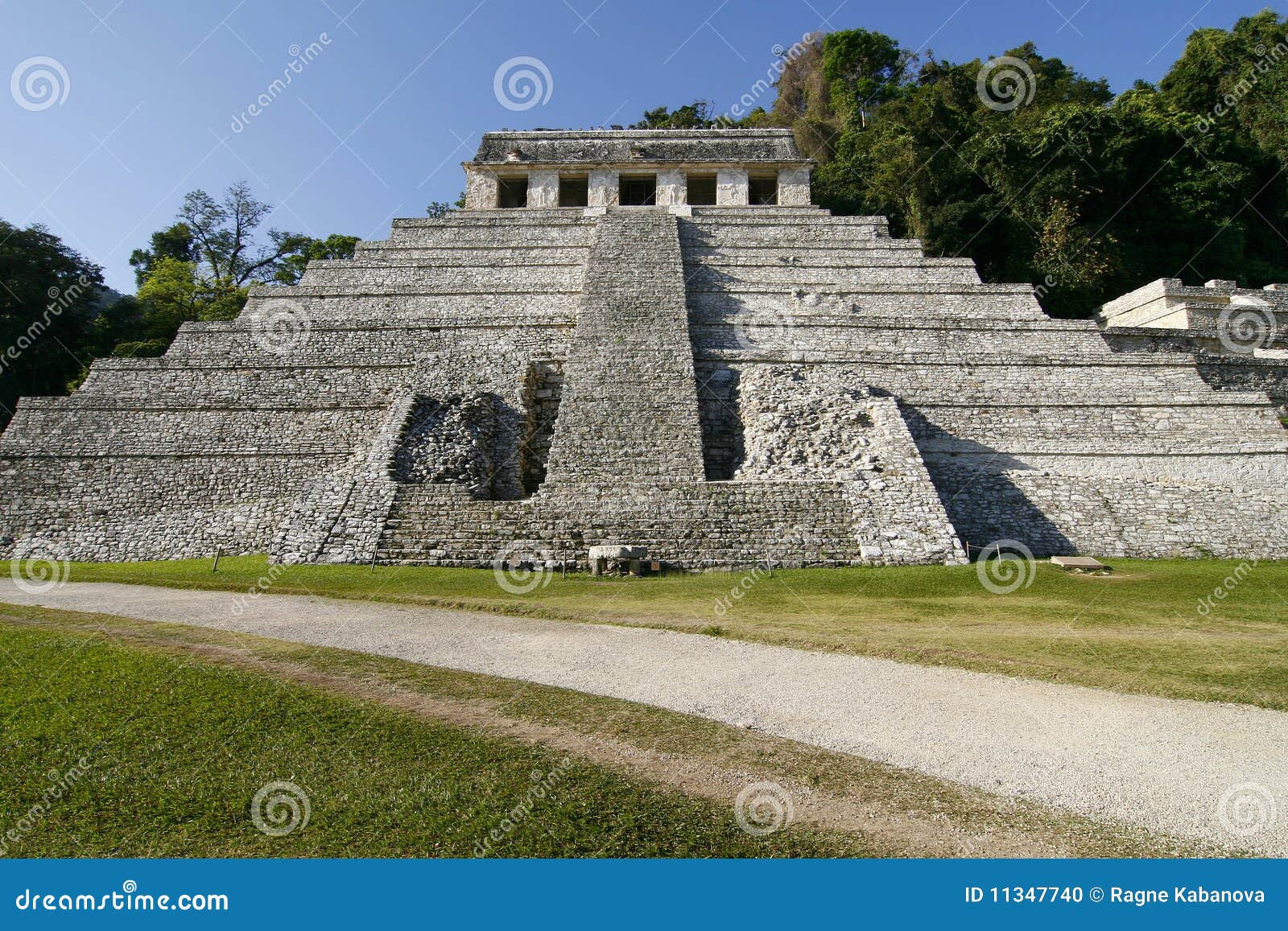 Temple of Inscriptions. Ancient Mayan City, Mexico Stock Photo - Image ...