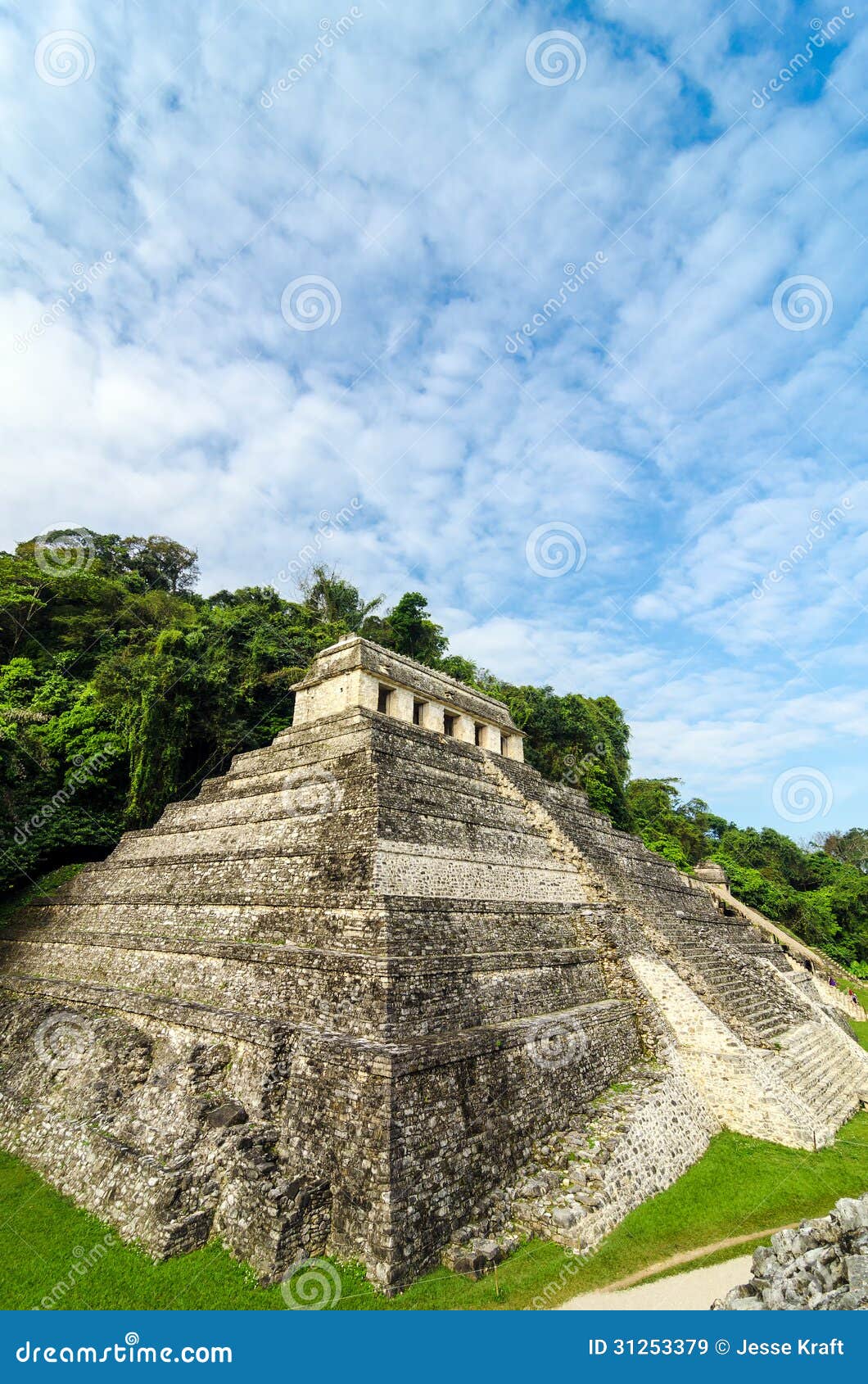 Temple of Inscriptions Vertical Stock Image - Image of history ...