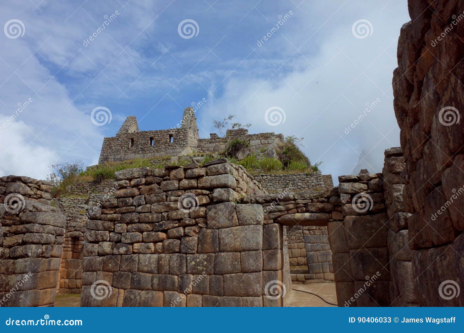 Inside Machu Picchu, The Sacred City Of Incas, Peru Stock Photography ...