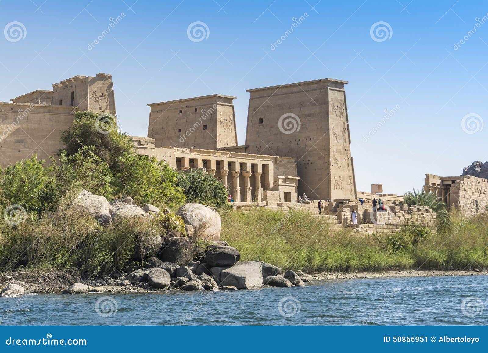 The Temple of Isis from Philae, Aswan, Egypt Stock Image - Image of ...