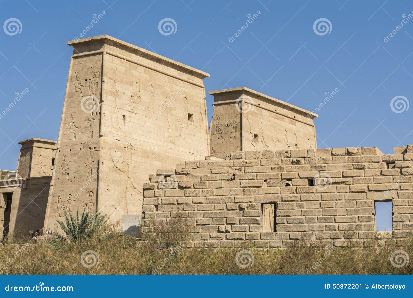 The Temple of Isis from Philae, Aswan, Egypt Stock Image - Image of ...