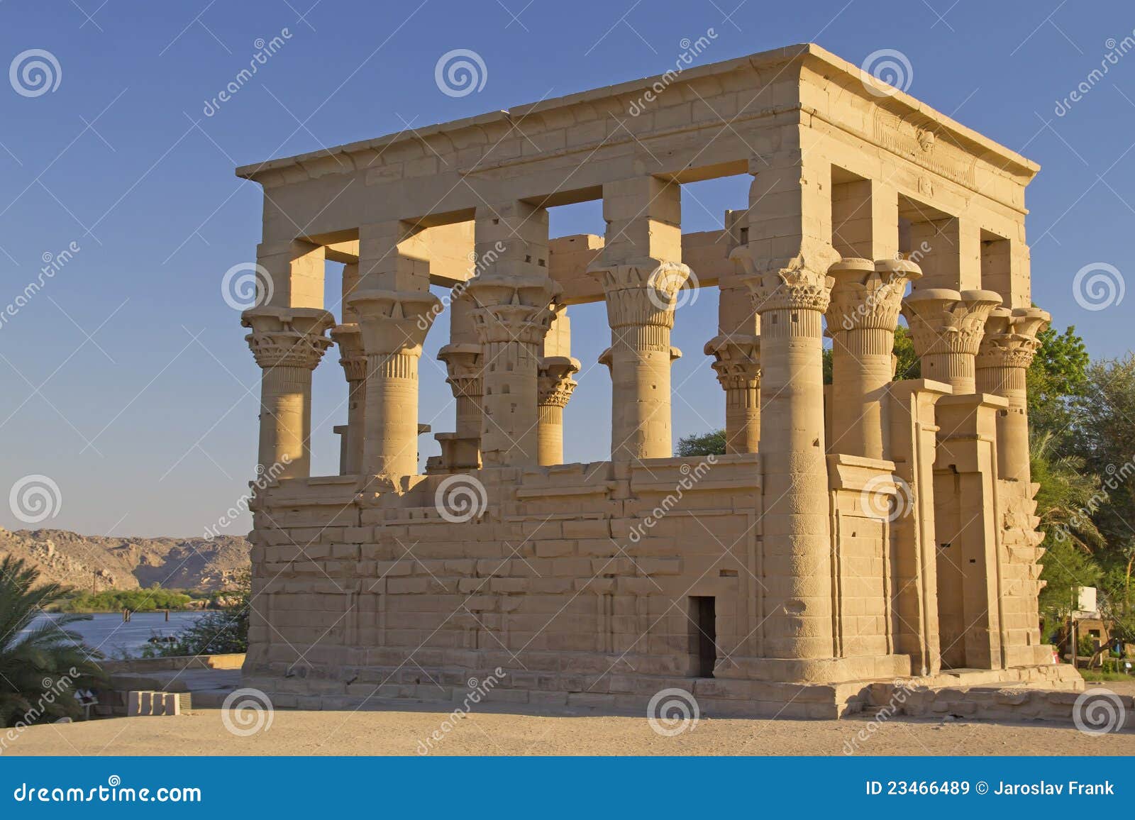 The Temple of Isis at Philae Island. Stock Image - Image of landmark ...