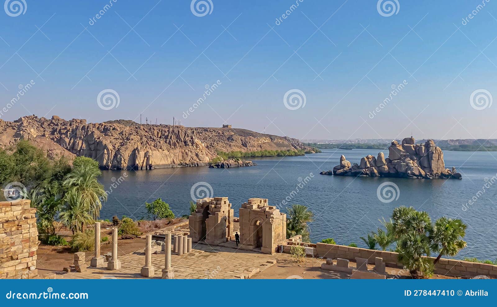 Temple of Isis at Philae Island in Aswan, Egypt Stock Photo - Image of ...