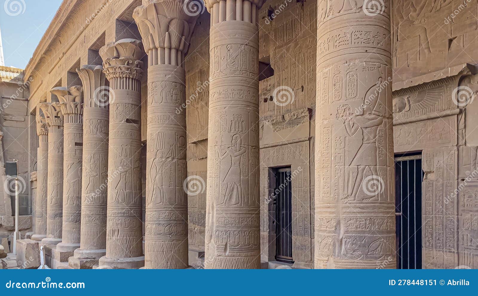 Temple of Isis at Philae Island in Aswan, Egypt Stock Image - Image of ...