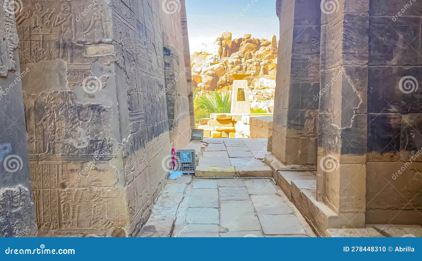 Temple of Isis at Philae Island in Aswan, Egypt Stock Photo - Image of ...
