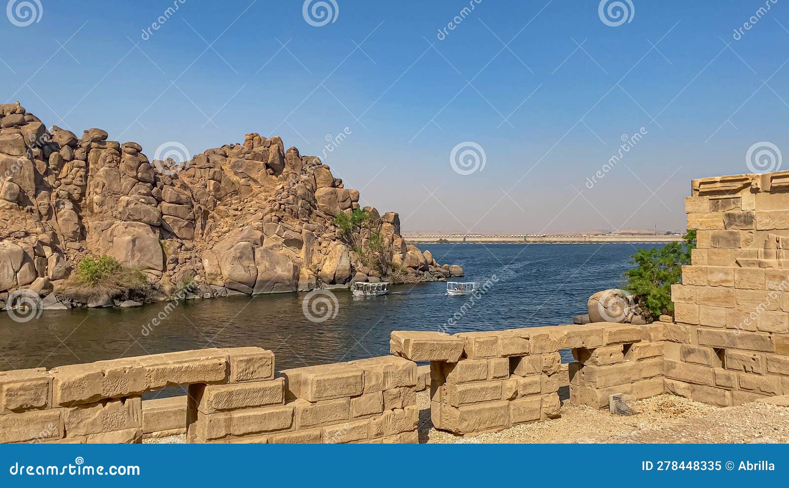 Temple of Isis at Philae Island in Aswan, Egypt Stock Image - Image of ...