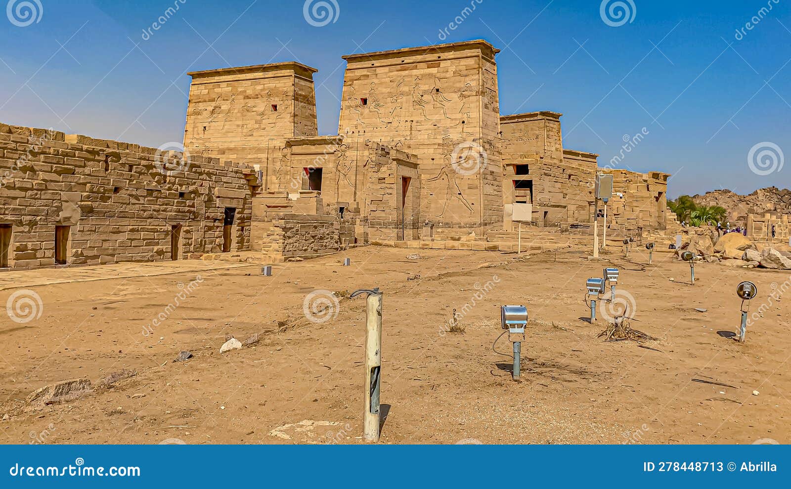 Temple of Isis at Philae Island in Aswan, Egypt Stock Image - Image of ...