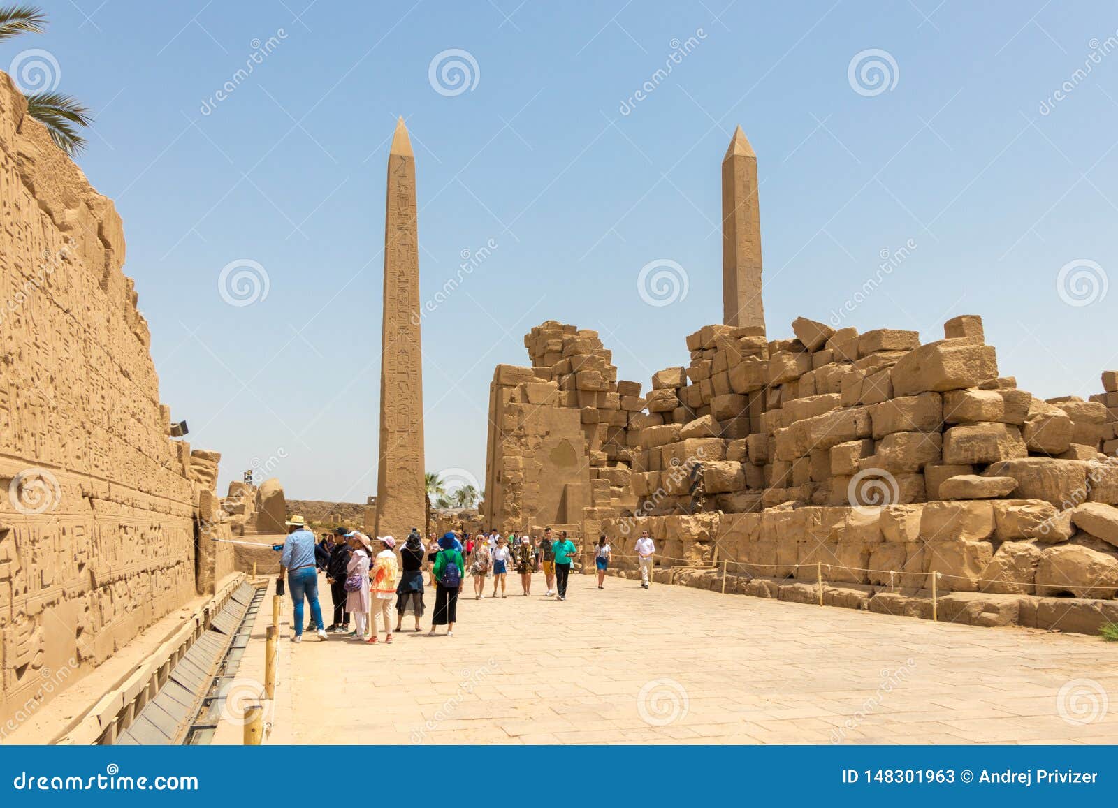 Obelisks in Amun Temple, Karnak, Luxor Editorial Stock Photo - Image of ...