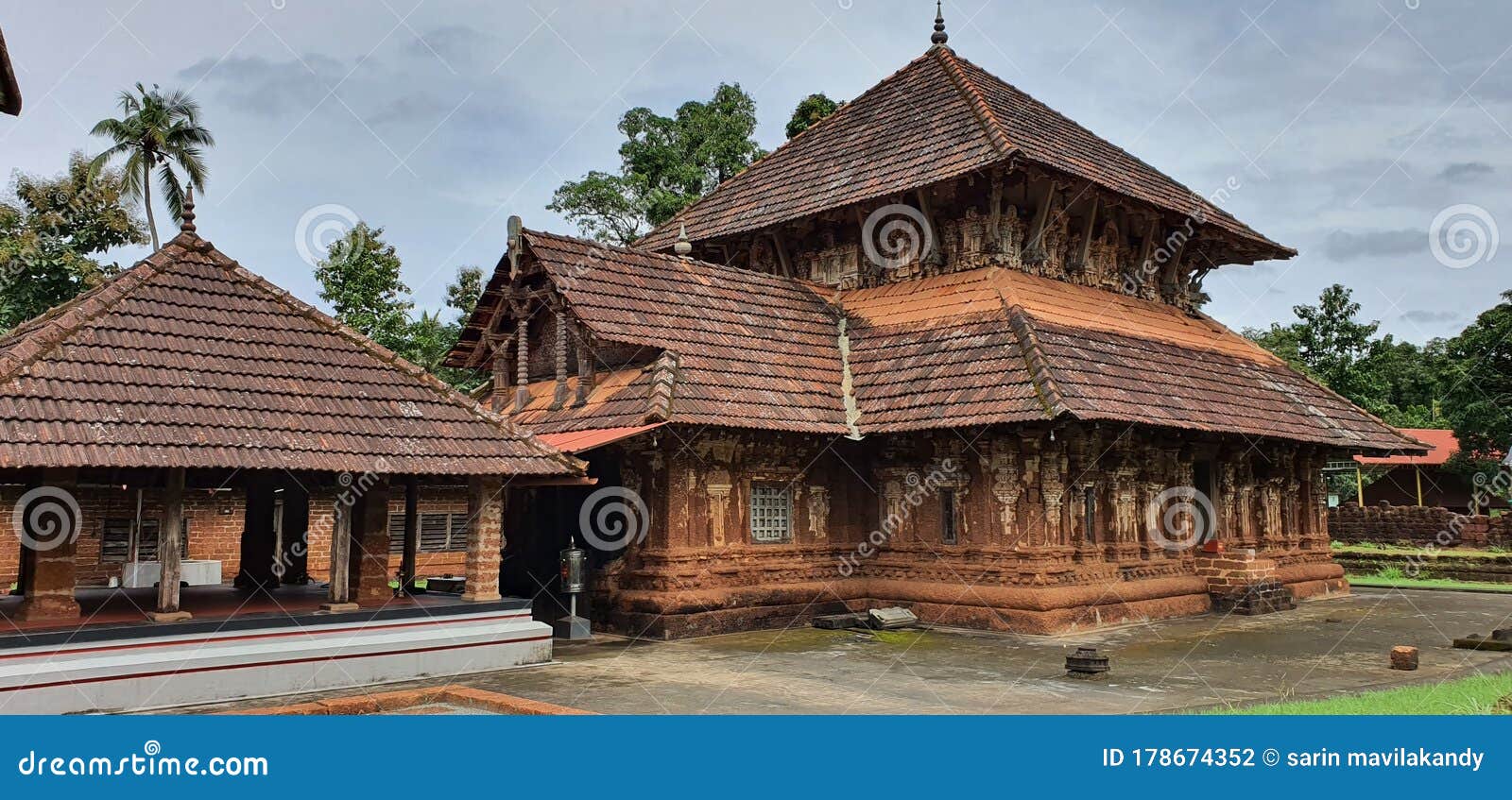 Temple in kerala stock photo. Image of traditional, kerala - 178674352