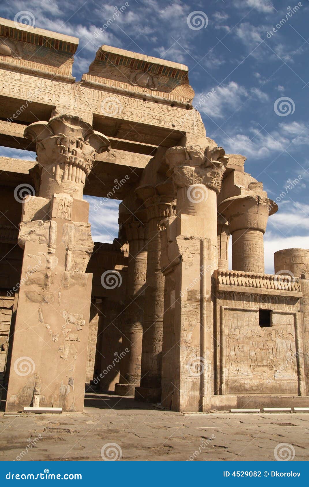 Temple of Kom Ombo stock photo. Image of wall, relief - 4529082